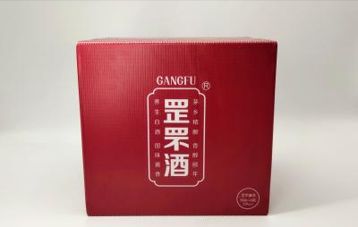 China Stackable Corrugated Plastic Carton Inorganic Leiser Powder Alcohol Gift Boxes for sale