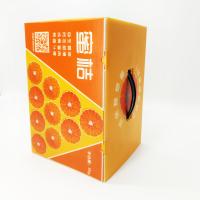 China Food Orange Flexo Packing Boxes With Handles Anti Collision for sale