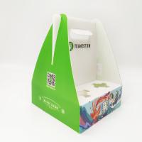 China Leiser Waterproof Corrugated Box with Handle 2-5mm Thickness Custom Take Out Packaging for sale