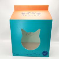 China OEM Cat House Corrugated Display Board 33x33x63cm Waterproof Anti-Bacteria for sale