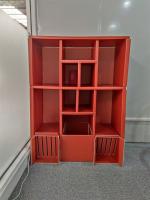 China Customizable Leiser Inorganic Powder Corrugated Plastic Display Shelf Rack Anti Bacteria 5mm for sale