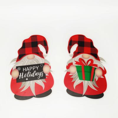 China Eco Friendly Corrugated Plastic Christmas Window Stickers Light Duty Indoor Decor Custom Print for sale