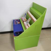 China Green Corrugated Plastic Display Rack 80cm Supermarket POS Shelf for sale