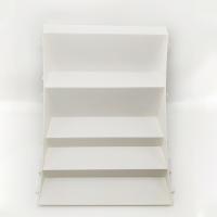 China Customized 1000g/m2 Corrugated Plastic Display Shelf 200x200mm Durable Archive Rack for sale