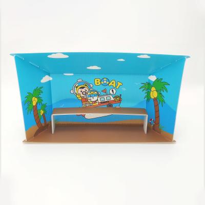 China Corrugated Plastic Photo Booth Wall Backdrop Light Duty Anti Collision for sale