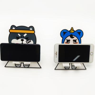 China Leiser 3mm PP Corrugated Sheet Cardboard Phone Stand with HD Cartoon Printing for sale