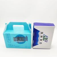 China SGS Blue Seafood Packaging Boxes With Handles Waterproof for sale