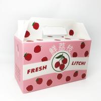 China 2.5mm Custom Corrugated Carton Box Abrasion Resistance Impact Absorb for Lychee Cherry Berry Gift Packaging for sale