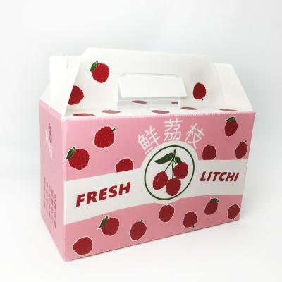China 2.5mm Custom Corrugated Carton Box Abrasion Resistance Impact Absorb for Lychee Cherry Berry Gift Packaging for sale