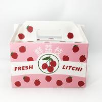 China 2.5mm Custom Corrugated Carton Box Abrasion Resistance Impact Absorb for Lychee Cherry Berry Gift Packaging for sale