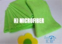 China Green Polyester / Polyamide Big Pearl Jacquard Pattern Microfiber Cleaning Cloth With Strong Absorption for sale