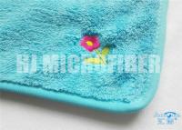 China Super Soft And High Water Absorption Factory Direct Blue Printed Microfiber Cleaning Cloth  100%Economy  30X40cm for sale
