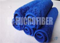 China Blue Color Microfiber Car Cleaning Cloth Super Soft Super Absorbent 80% Polyester 20% Polyamide for sale