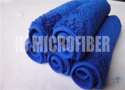 China Blue Color Microfiber Car Cleaning Cloth Super Soft Super Absorbent 80% Polyester 20% Polyamide for sale