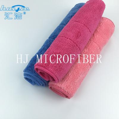 China Microfiber Coral Fleece Cleaning Towel Kitchen Wash Tools Red Color Super Absorbent for sale