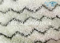 China White Color W Shaped Jacquard Microfiber Fabric Twist Pile Fabric Flat Refill For Mops for sale