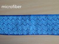 China 13*51cm Blue wave stripe twisted microfiber floor dust mop pad , dust mop heads for sale