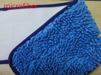 China Textiles Microfiber Wet Mop Pads Blue Twisting Fabric 13*47cm High Aborbent for sale
