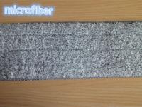 China 13*47Cm Grey Microfiber Wet Mop Pads Woven Coral Fleece Free Hand Washing for sale