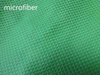 China Green 150cm Width Microfiber Cleaning Cloth 300gsm Density Waffle Fabric Absorbent for sale
