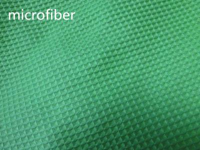 China Green 150cm Width Microfiber Cleaning Cloth 300gsm Density Waffle Fabric Absorbent for sale