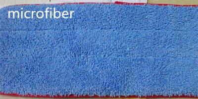 China 13 * 47Cm Microfiber Wet Mop Pads Head Blue Twisting Fabric Floor Cleaning for sale