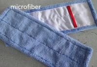 China Microfiber Coral Fleece 13*45cm  Blue Dry Flat Floor Mop Pad Dust Mop Head for sale