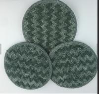 China Gray Twisted Round Microfiber Wet Mop Pads 10mm Sponge 260gsm Self - Adhensive Wet Mop Pads for sale