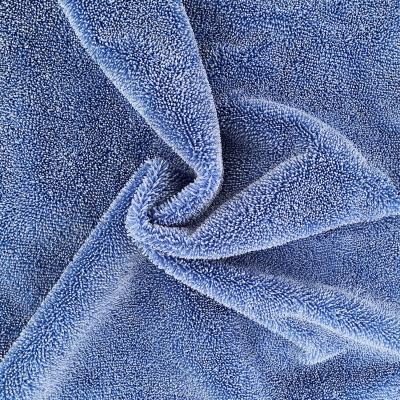 China Household 480GSM Twist Knitted Pile Microfiber Cleaning Fabric for sale