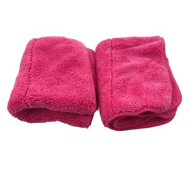 China 20% Polyamide Microfiber Cleaning Cloth Red Coral Fleece 40x40 Terry Towel for sale