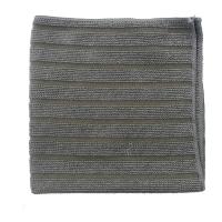 China Eight Grid Rigid Wire Microfiber Cleaning Cloth Warp Knitting Grey for sale