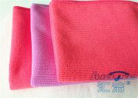 China High Absorption Red Microfiber Cleaning Cloth With Silk Banded Edges 16