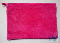 China High Density Fluffy Fleece Microfiber Kitchen Towels Red , Water Absorbing Towel for sale
