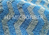 China Microfiber Wavy Jacquard Twisted Pile Fabric / Mop Fabric , 150D / 144F Yarn Count for sale