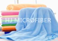 China Blue Microfiber Thick Hotel Extra Large Bath Towels Blue Warp-Knitted for sale