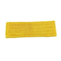 China Twist Pile Metal Buckles Clip Flat Mop Refill Pad 18 Inch Yellow for sale