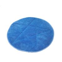 China 48cm Diameter Blue Microfiber Wet Mop PadsTwist Yarn Round Shape for sale