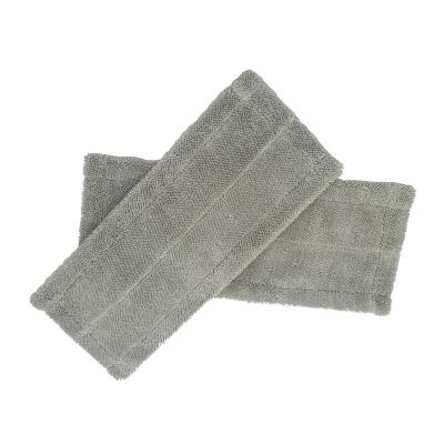 China Grey Flat Floor Wet Mop Pads 80% Polyester 20% Polyamide 450gsm for sale