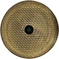China Artistic Round Countertop Basin Unique Crystal Glass Vessel Sinks British Gold Color for sale