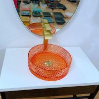 China Bathroom Vessel Sink Bowls Glass Italy Design High End Table Top Counter Wash Basin for sale
