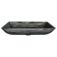China 12mm Bathroom Wash Basins 16.5 Inch Art Rectangular Tempered Glass Sink Bowl for sale