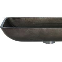 China Dark Green Glass Bathroom Non Porous Dynamic Vessel Sink Tempered Glass for sale