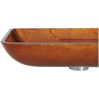 China 110mm Rectangular Table Top Wash Basin Table Top Counter Design Tempered Glass for sale
