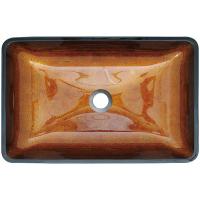 China 110mm Rectangular Table Top Wash Basin Table Top Counter Design Tempered Glass for sale