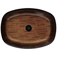 China Glass Bathroom Rectangular Vessel Sinks And Hand Drawing Wood Color for sale