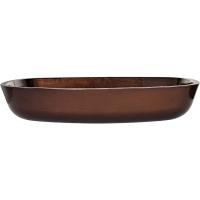 China Modern Design Vintage Hand Wash Basin Large Rectangular Countertop Russet Brown for sale