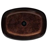 China Modern Design Vintage Hand Wash Basin Large Rectangular Countertop Russet Brown for sale