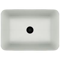 China Pedestal Above Counter Rectangular Vessel Sink Glass Bowl Bathroom Countertop for sale