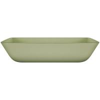 China 105mm 330mm Counter Top Bowl Sink Rectangular White Light Green Bathroom for sale