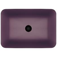 China Rectangular Vessel Bathroom Sink Acid Matt Purple Glass Countertop for sale